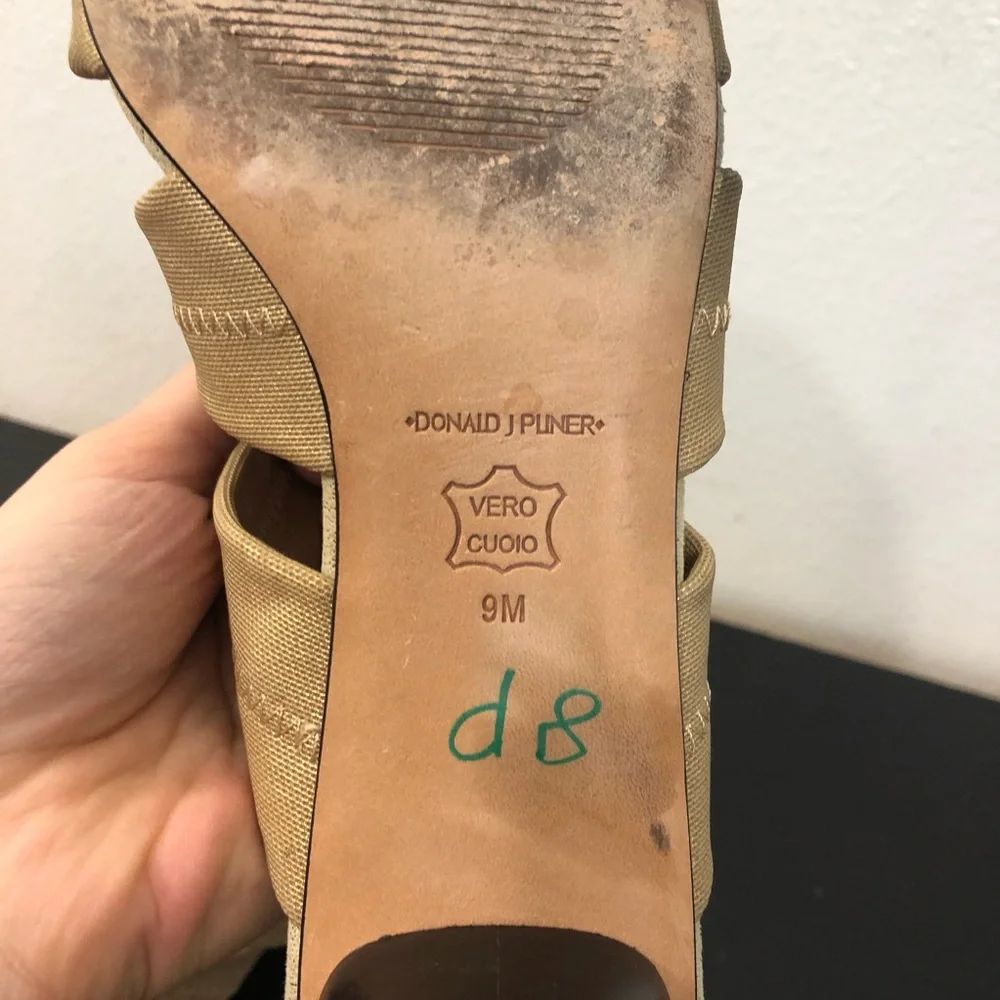 Donald J. Pliner | Shoes | Donald J Pliner Gold Sparkle High Heels ...